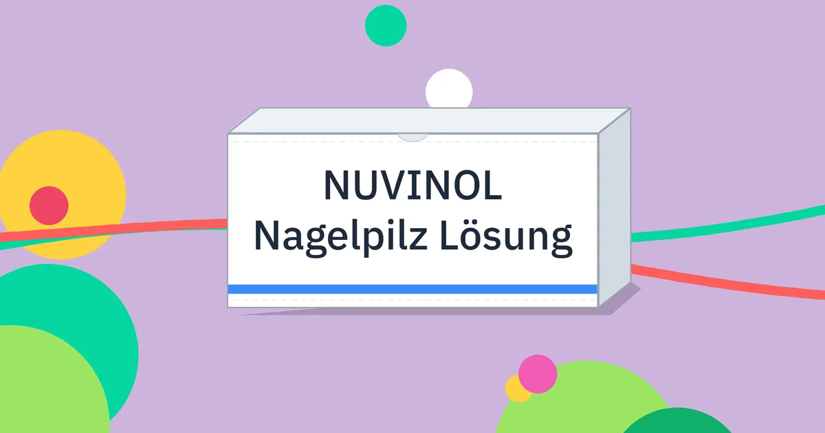 Symbolbild: Packung mit der Aufschrift NUVINOL Nagelpilz Lösung (PZN 19681698) – Verfügbarkeit und Bezug in Apotheken in Frankfurt am Main