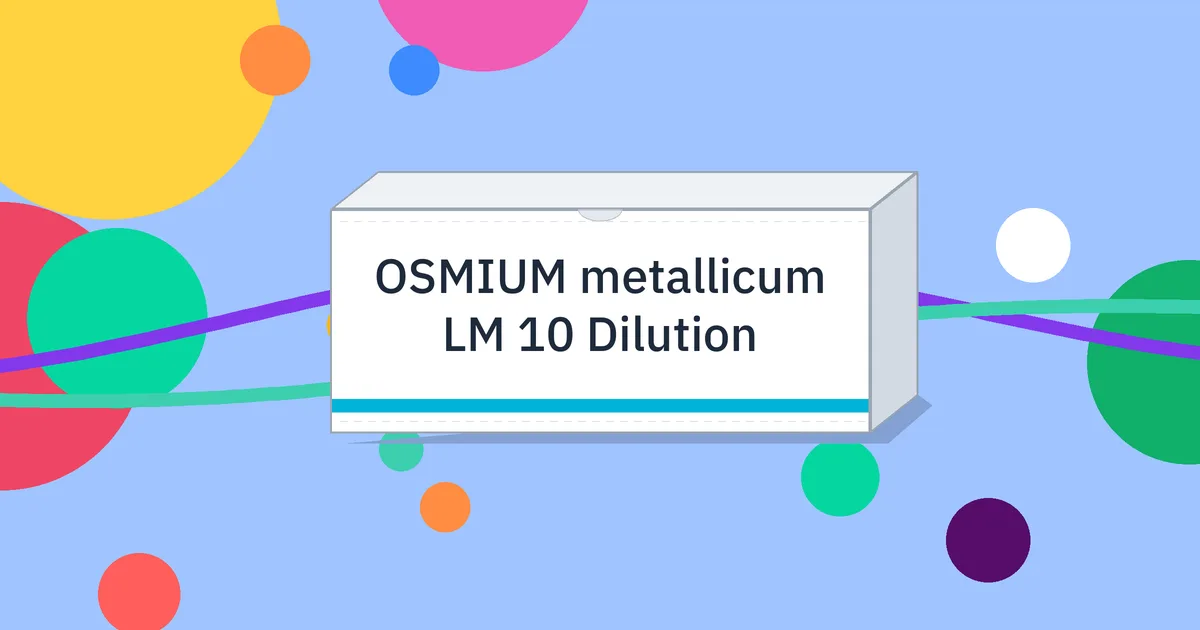 Symbolbild: Packung mit der Aufschrift OSMIUM metallicum LM 10 Dilution (PZN 12973937) – Verfügbarkeit und Bezug in Apotheken in Frankfurt am Main