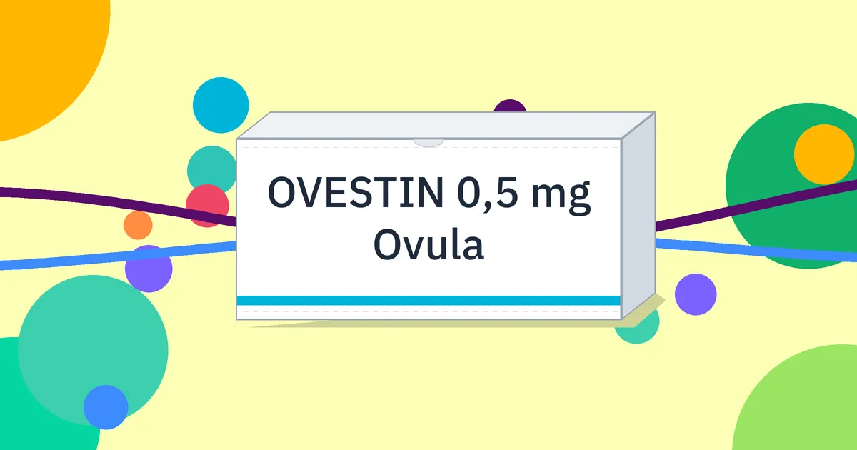 Symbolbild: Packung mit der Aufschrift OVESTIN 0,5 mg Ovula (PZN 02407970) – Verfügbarkeit und Bezug in Apotheken in Frankfurt am Main