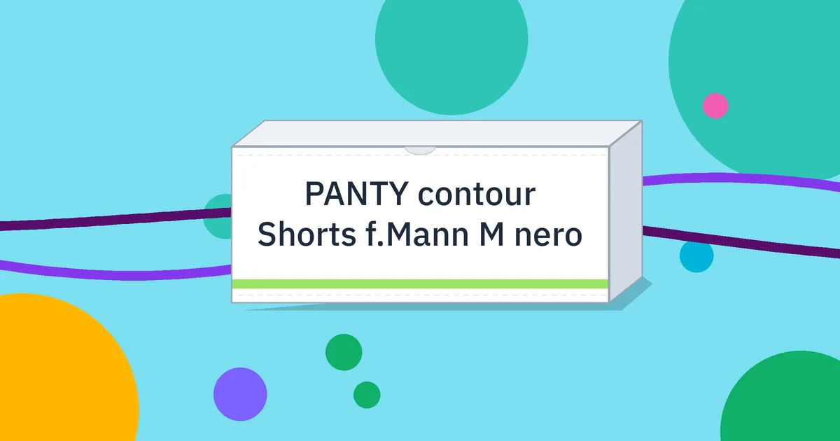 Symbolbild: Packung mit der Aufschrift PANTY contour Shorts f.Mann M nero (PZN 16193981) – Verfügbarkeit und Bezug in Apotheken in Frankfurt am Main