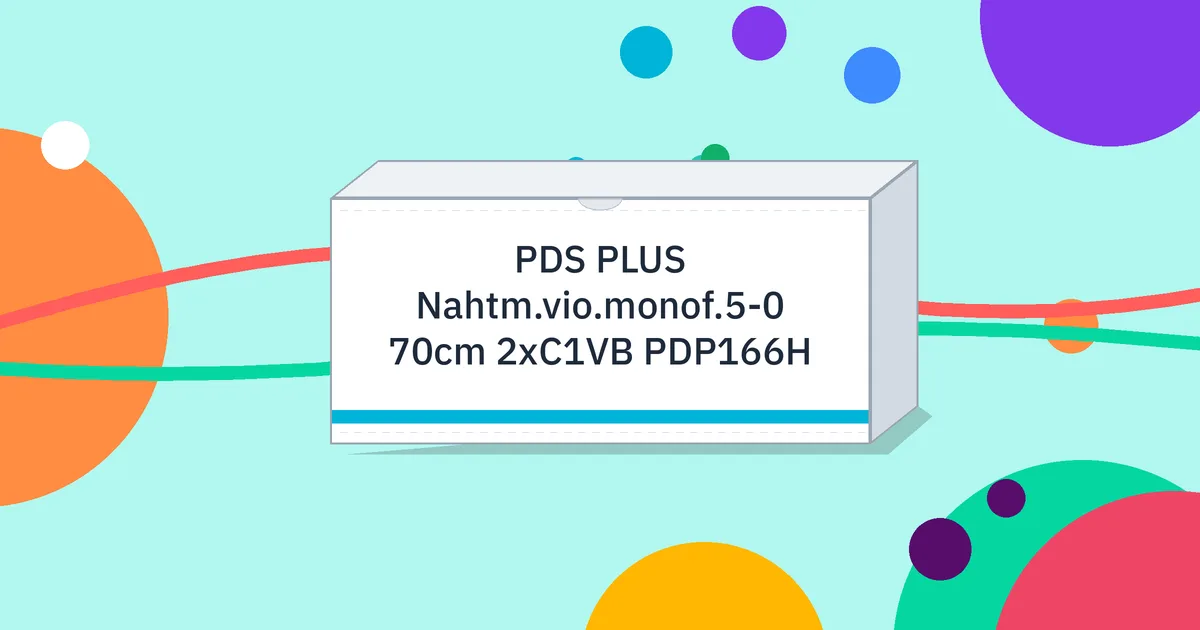 Symbolbild: Packung mit der Aufschrift PDS PLUS Nahtm.vio.monof.5-0 70cm 2xC1VB PDP166H (PZN 20855152) – Verfügbarkeit und Bezug in Apotheken in Frankfurt am Main