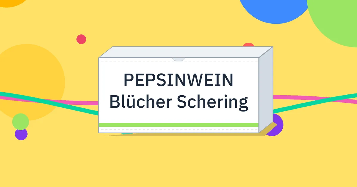 Symbolbild: Packung mit der Aufschrift PEPSINWEIN Blücher Schering (PZN 00788962) – Verfügbarkeit und Bezug in Apotheken in Frankfurt am Main