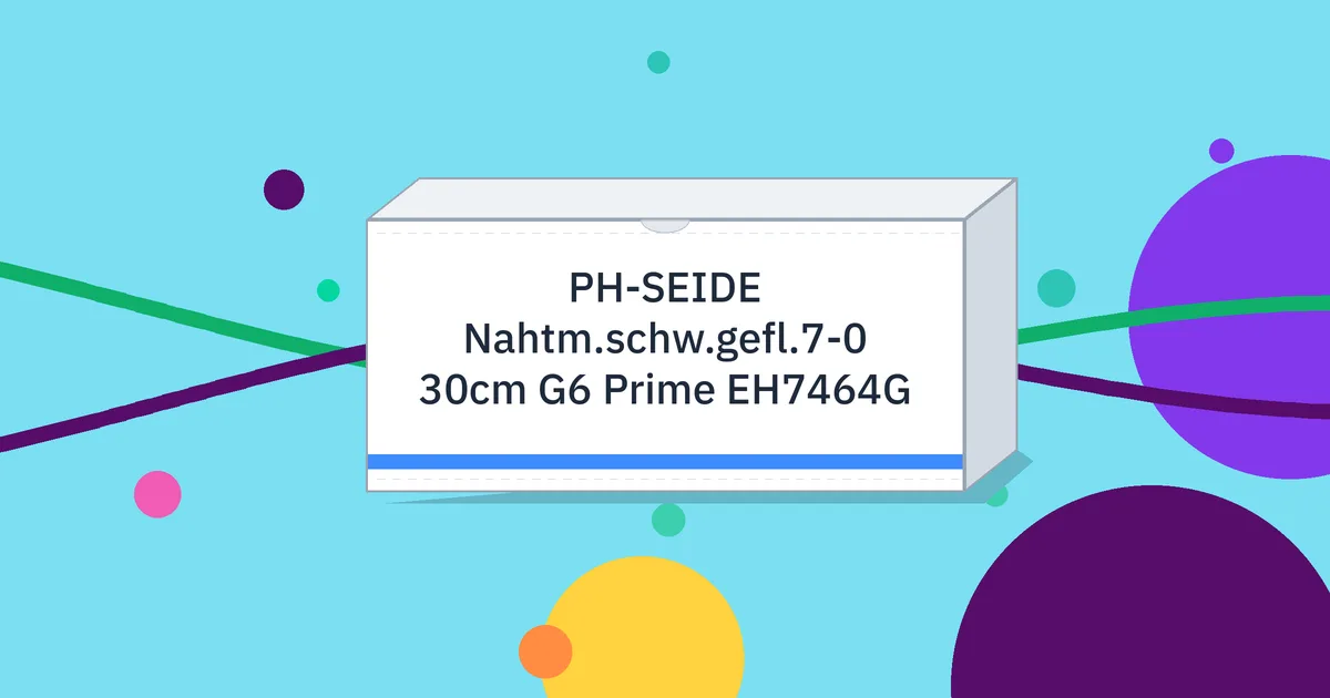 Symbolbild: Packung mit der Aufschrift PH-SEIDE Nahtm.schw.gefl.7-0 30cm G6 Prime EH7464G (PZN 16254056) – Verfügbarkeit und Bezug in Apotheken in Frankfurt am Main