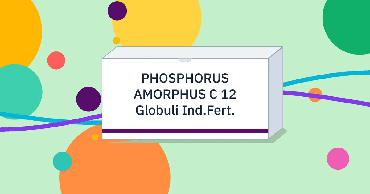 Symbolbild: Packung mit der Aufschrift PHOSPHORUS AMORPHUS C 12 Globuli Ind.Fert. (PZN 17744526) – Verfügbarkeit und Bezug in Apotheken in Frankfurt am Main