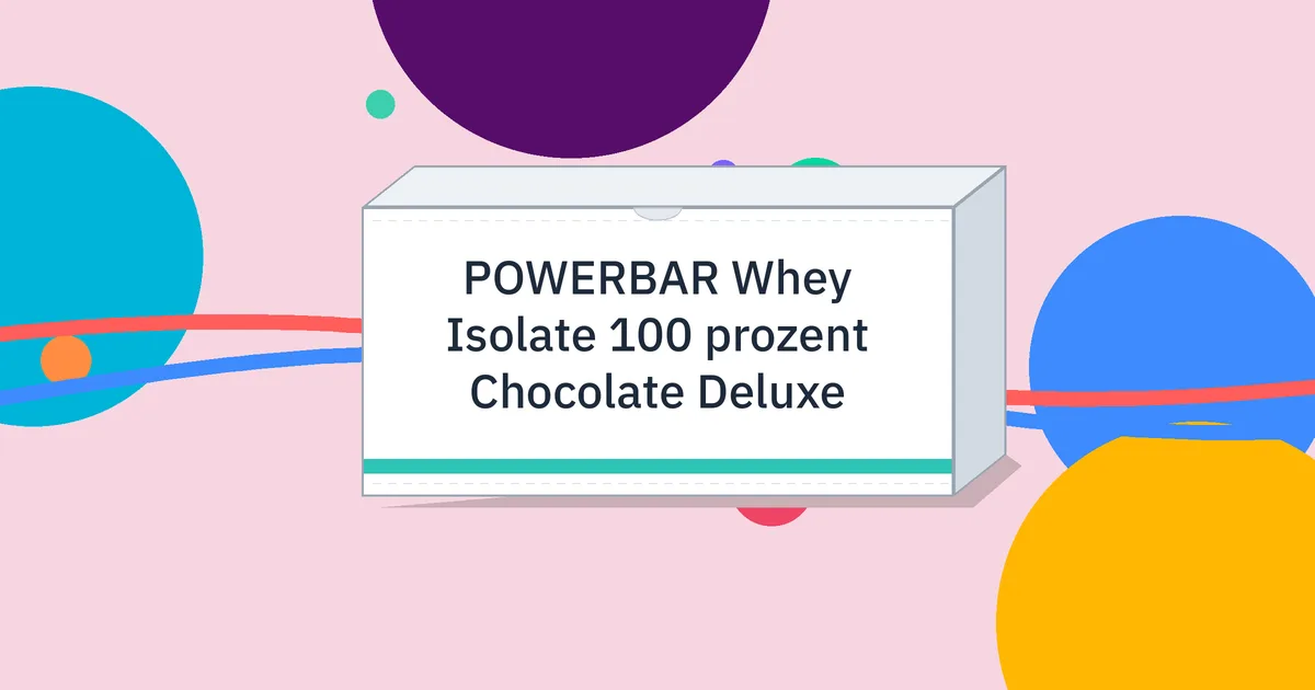 Symbolbild: Packung mit der Aufschrift POWERBAR Whey Isolate 100 prozent Chocolate Deluxe (PZN 15531565) – Verfügbarkeit und Bezug in Apotheken in Frankfurt am Main