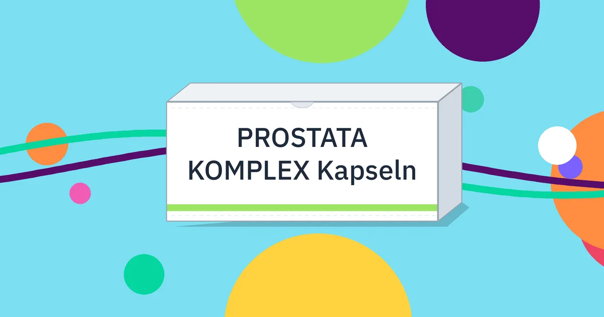 Symbolbild: Packung mit der Aufschrift PROSTATA KOMPLEX Kapseln (PZN 15571004) – Verfügbarkeit und Bezug in Apotheken in Frankfurt am Main
