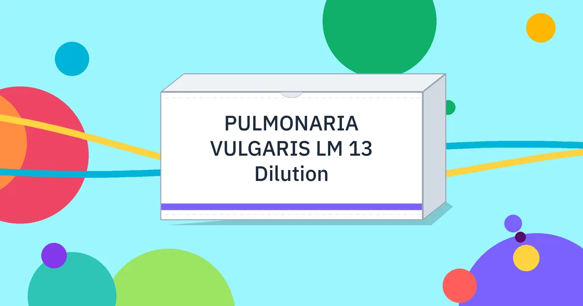 Symbolbild: Packung mit der Aufschrift PULMONARIA VULGARIS LM 13 Dilution (PZN 13670860) – Verfügbarkeit und Bezug in Apotheken in Frankfurt am Main