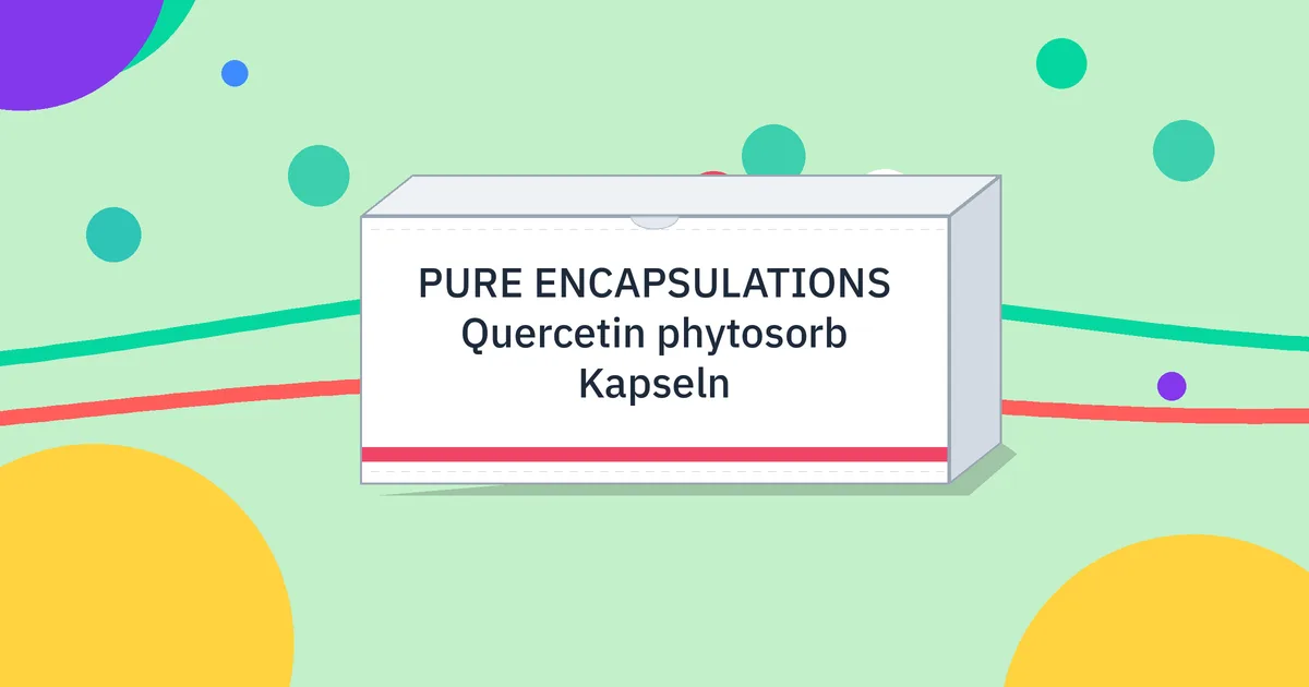 Symbolbild: Packung mit der Aufschrift PURE ENCAPSULATIONS Quercetin phytosorb Kapseln (PZN 18898846) – Verfügbarkeit und Bezug in Apotheken in Frankfurt am Main