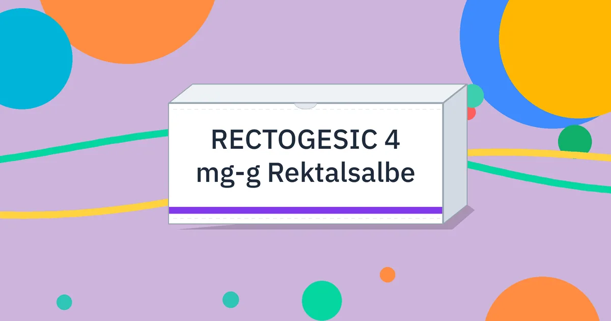 Symbolbild: Packung mit der Aufschrift RECTOGESIC 4 mg-g Rektalsalbe (PZN 19192137) – Verfügbarkeit und Bezug in Apotheken in Frankfurt am Main