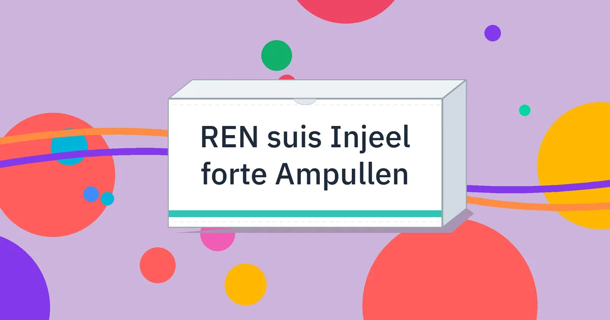 Symbolbild: Packung mit der Aufschrift REN suis Injeel forte Ampullen (PZN 00864410) – Verfügbarkeit und Bezug in Apotheken in Frankfurt am Main