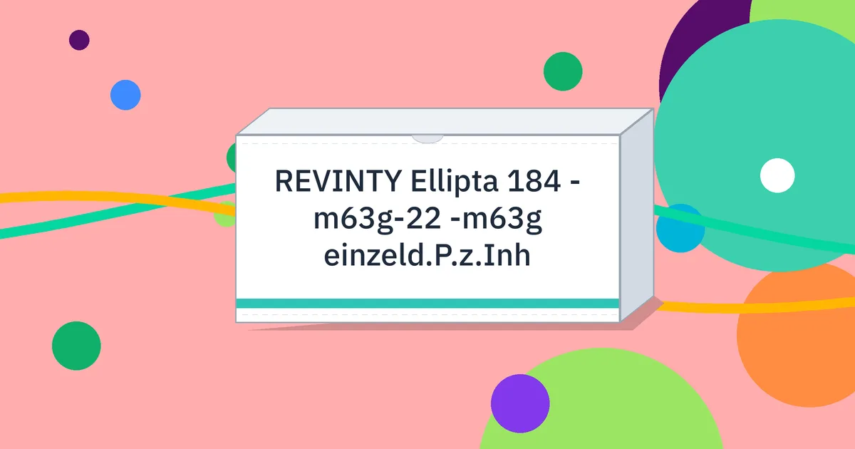 Symbolbild: Packung mit der Aufschrift REVINTY Ellipta 184 -m63g-22 -m63g einzeld.P.z.Inh (PZN 19179817) – Verfügbarkeit und Bezug in Apotheken in Frankfurt am Main