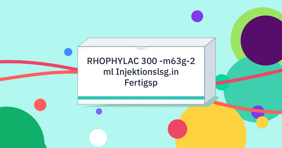 Symbolbild: Packung mit der Aufschrift RHOPHYLAC 300 -m63g-2 ml Injektionslsg.in Fertigsp (PZN 16863878) – Verfügbarkeit und Bezug in Apotheken in Frankfurt am Main
