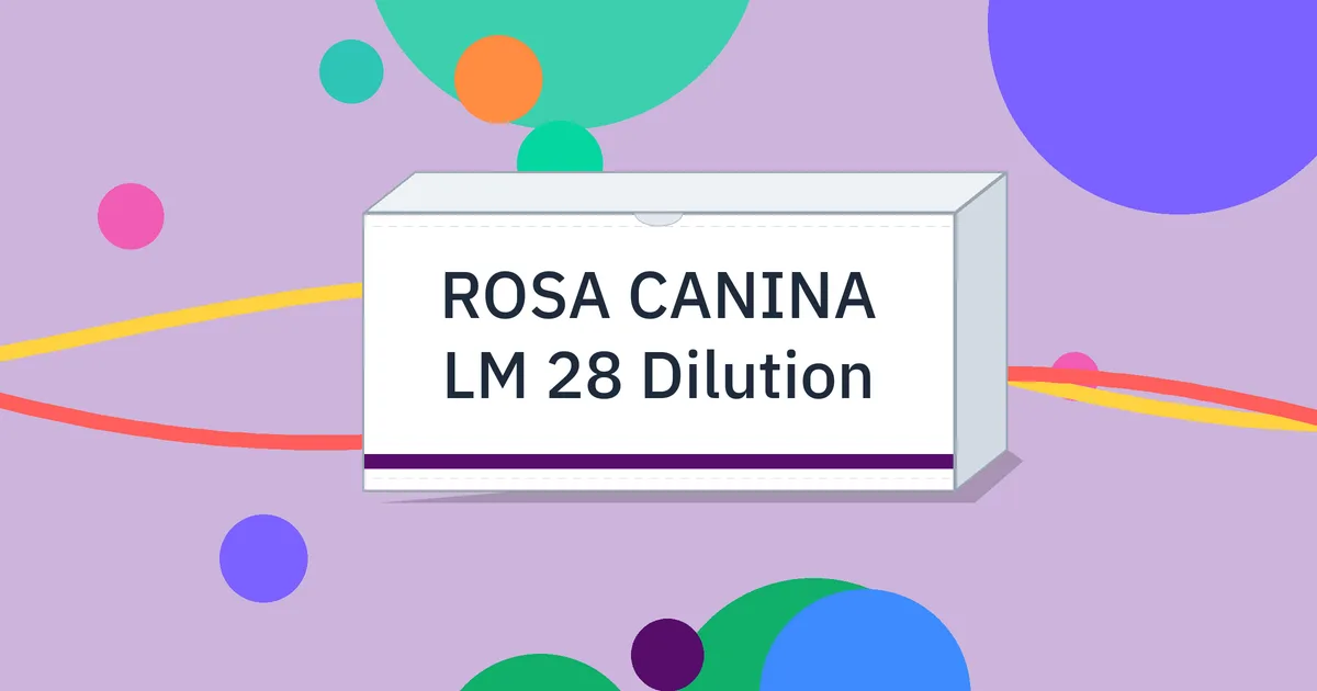 Symbolbild: Packung mit der Aufschrift ROSA CANINA LM 28 Dilution (PZN 13055534) – Verfügbarkeit und Bezug in Apotheken in Frankfurt am Main