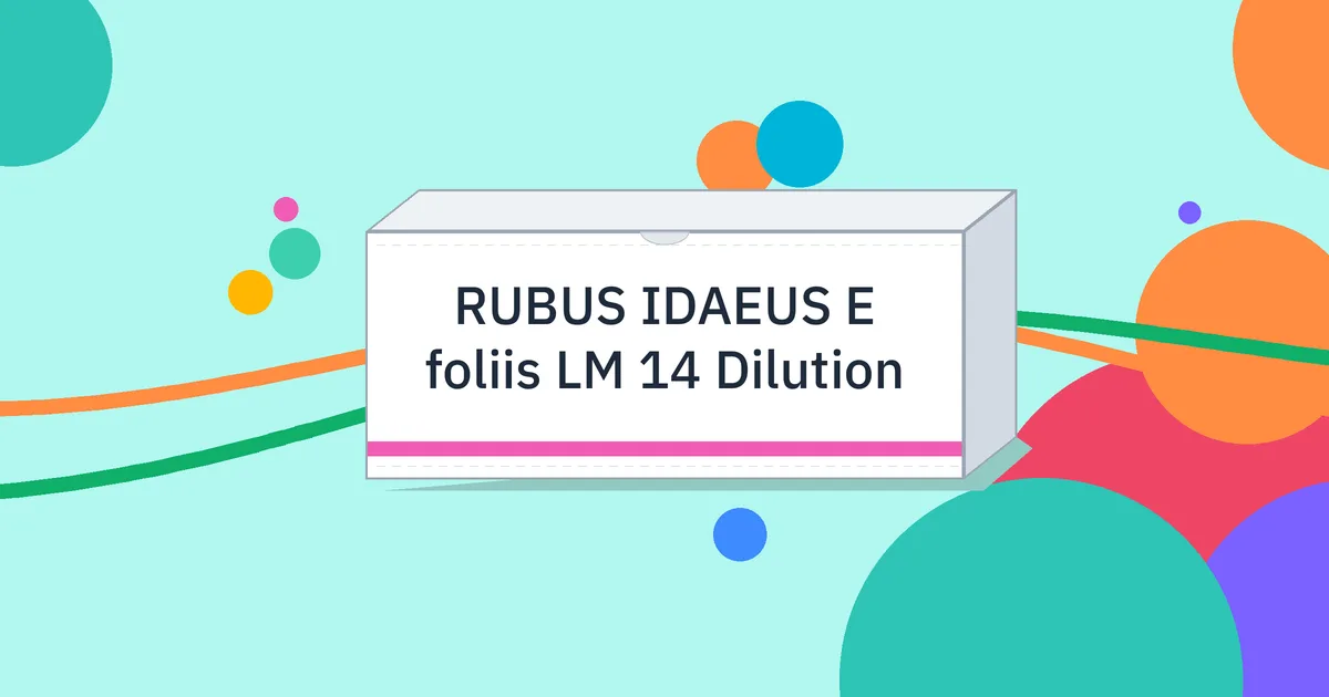 Symbolbild: Packung mit der Aufschrift RUBUS IDAEUS E foliis LM 14 Dilution (PZN 13681680) – Verfügbarkeit und Bezug in Apotheken in Frankfurt am Main