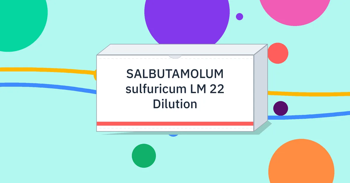 Symbolbild: Packung mit der Aufschrift SALBUTAMOLUM sulfuricum LM 22 Dilution (PZN 18271917) – Verfügbarkeit und Bezug in Apotheken in Frankfurt am Main