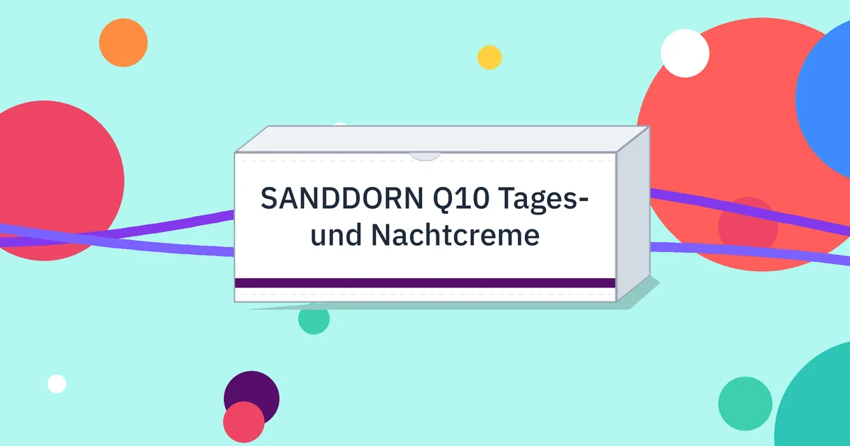 Symbolbild: Packung mit der Aufschrift SANDDORN Q10 Tages- und Nachtcreme (PZN 10393236) – Verfügbarkeit und Bezug in Apotheken in Frankfurt am Main