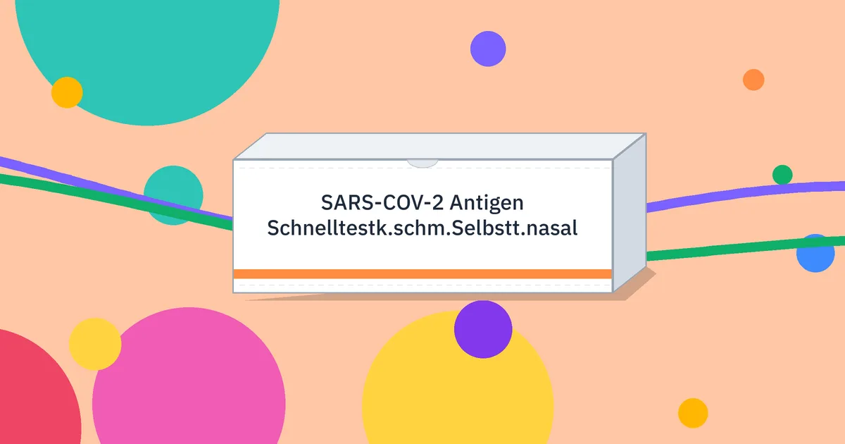 Symbolbild: Packung mit der Aufschrift SARS-COV-2 Antigen Schnelltestk.schm.Selbstt.nasal (PZN 18232076) – Verfügbarkeit und Bezug in Apotheken in Frankfurt am Main