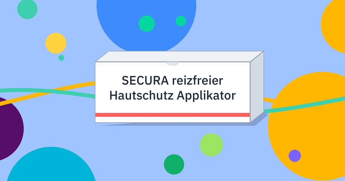 Symbolbild: Packung mit der Aufschrift SECURA reizfreier Hautschutz Applikator (PZN 17616107) – Verfügbarkeit und Bezug in Apotheken in Frankfurt am Main