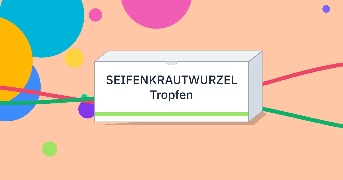 Symbolbild: Packung mit der Aufschrift SEIFENKRAUTWURZEL Tropfen (PZN 18439759) – Verfügbarkeit und Bezug in Apotheken in Frankfurt am Main
