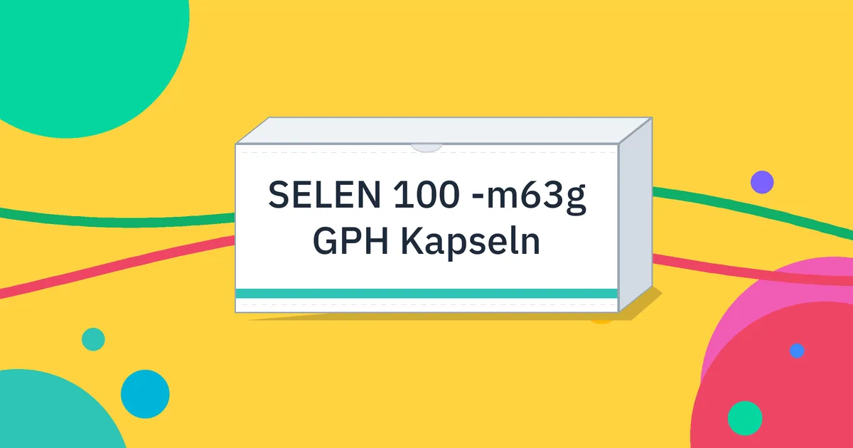Symbolbild: Packung mit der Aufschrift SELEN 100 -m63g GPH Kapseln (PZN 04631795) – Verfügbarkeit und Bezug in Apotheken in Frankfurt am Main
