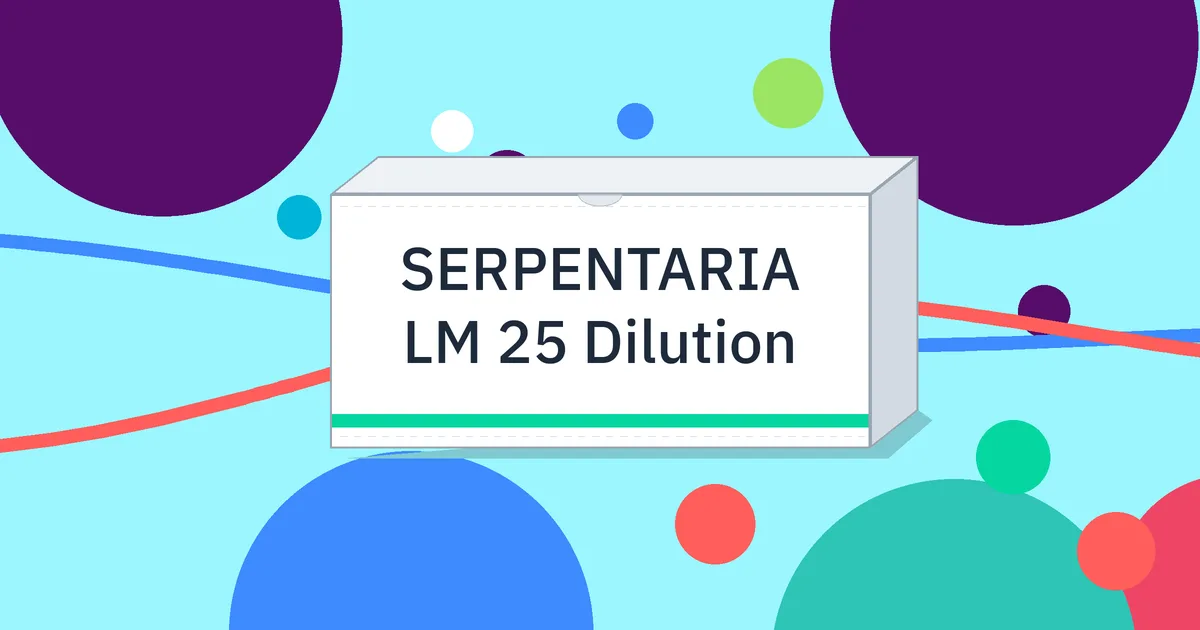 Symbolbild: Packung mit der Aufschrift SERPENTARIA LM 25 Dilution (PZN 13676526) – Verfügbarkeit und Bezug in Apotheken in Frankfurt am Main