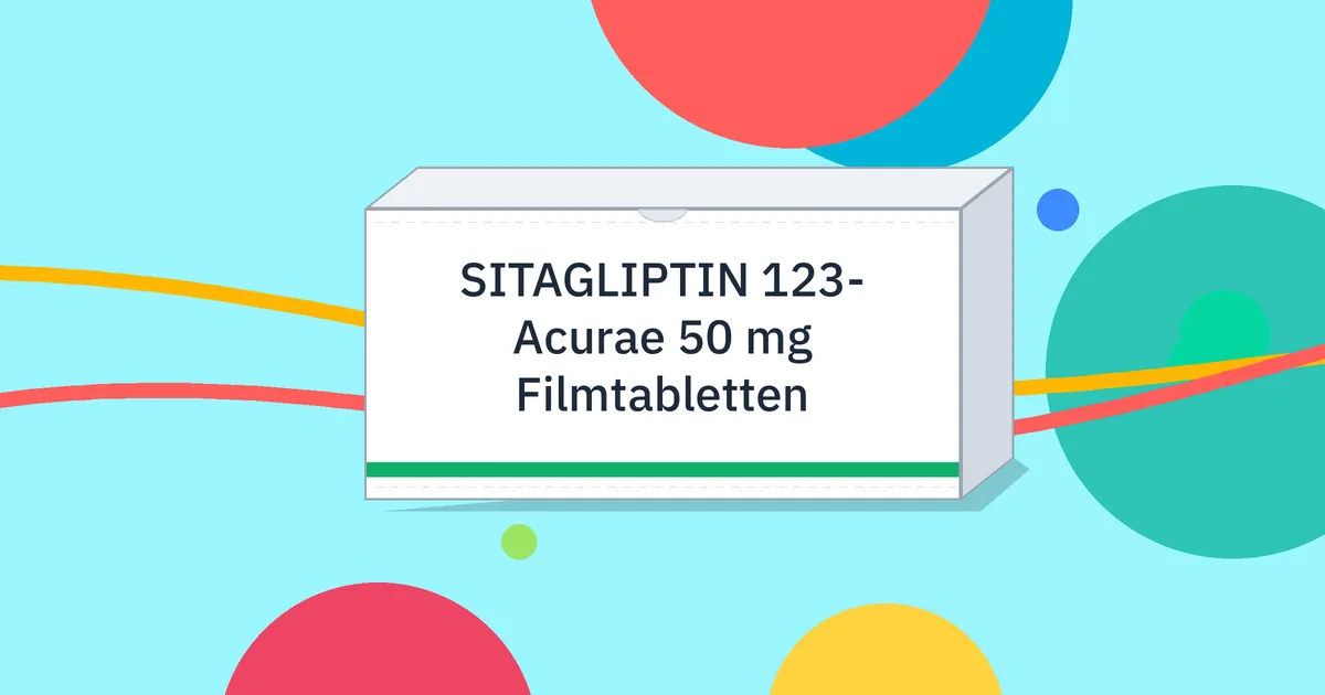 Symbolbild: Packung mit der Aufschrift SITAGLIPTIN 123-Acurae 50 mg Filmtabletten (PZN 19178953) – Verfügbarkeit und Bezug in Apotheken in Frankfurt am Main