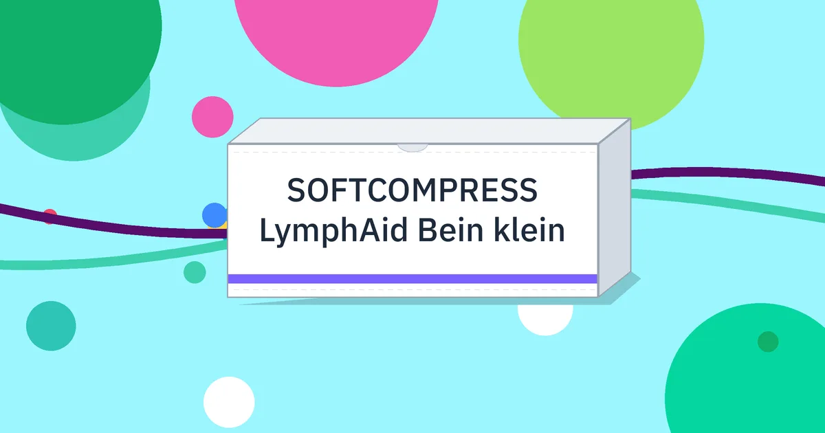 Symbolbild: Packung mit der Aufschrift SOFTCOMPRESS LymphAid Bein klein (PZN 13506244) – Verfügbarkeit und Bezug in Apotheken in Frankfurt am Main