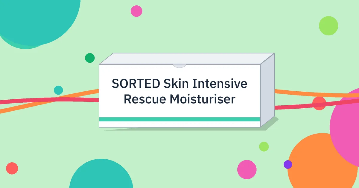 Symbolbild: Packung mit der Aufschrift SORTED Skin Intensive Rescue Moisturiser (PZN 19746995) – Verfügbarkeit und Bezug in Apotheken in Frankfurt am Main