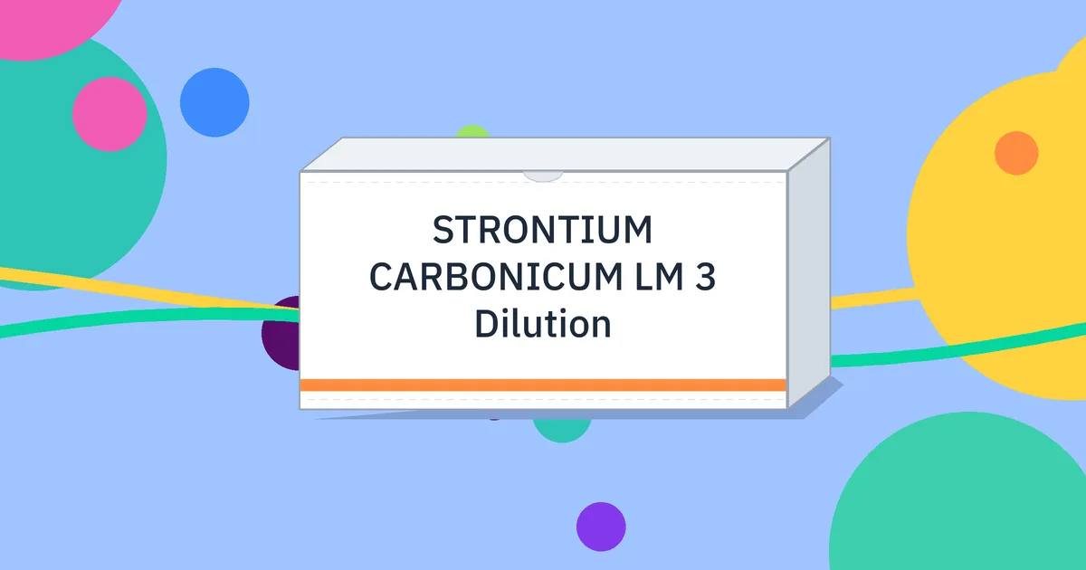 Symbolbild: Packung mit der Aufschrift STRONTIUM CARBONICUM LM 3 Dilution (PZN 09649541) – Verfügbarkeit und Bezug in Apotheken in Frankfurt am Main