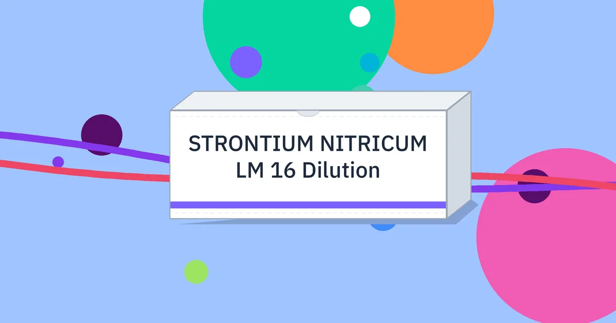 Symbolbild: Packung mit der Aufschrift STRONTIUM NITRICUM LM 16 Dilution (PZN 13204454) – Verfügbarkeit und Bezug in Apotheken in Frankfurt am Main