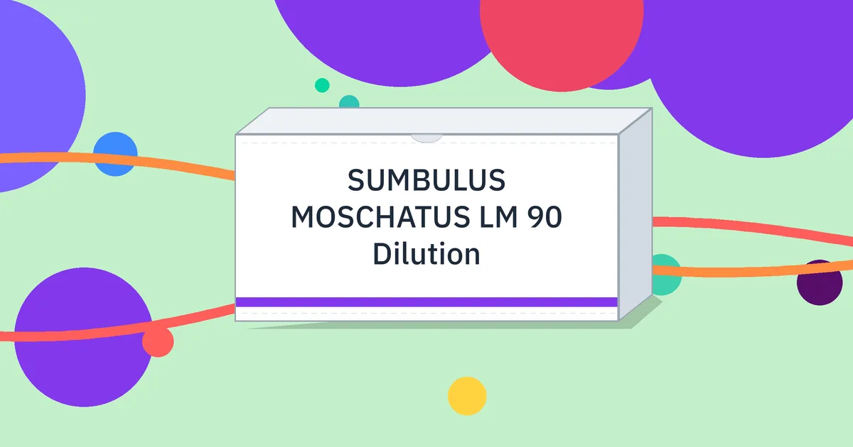 Symbolbild: Packung mit der Aufschrift SUMBULUS MOSCHATUS LM 90 Dilution (PZN 13211075) – Verfügbarkeit und Bezug in Apotheken in Frankfurt am Main