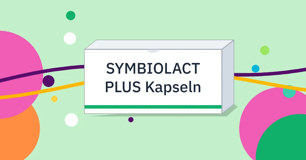 Symbolbild: Packung mit der Aufschrift SYMBIOLACT PLUS Kapseln (PZN 15257897) – Verfügbarkeit und Bezug in Apotheken in Frankfurt am Main