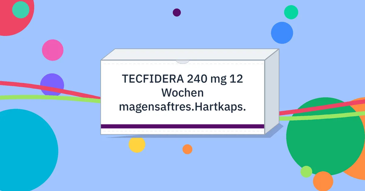 Symbolbild: Packung mit der Aufschrift TECFIDERA 240 mg 12 Wochen magensaftres.Hartkaps. (PZN 19116107) – Verfügbarkeit und Bezug in Apotheken in Frankfurt am Main