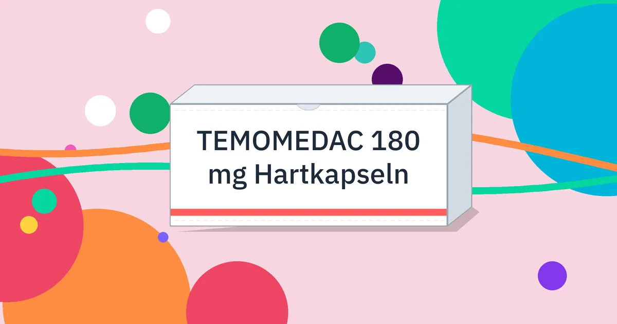 Symbolbild: Packung mit der Aufschrift TEMOMEDAC 180 mg Hartkapseln (PZN 05880690) – Verfügbarkeit und Bezug in Apotheken in Frankfurt am Main