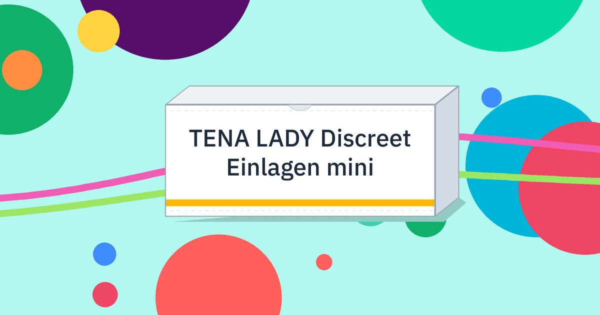 Symbolbild: Packung mit der Aufschrift TENA LADY Discreet Einlagen mini (PZN 18322678) – Verfügbarkeit und Bezug in Apotheken in Frankfurt am Main