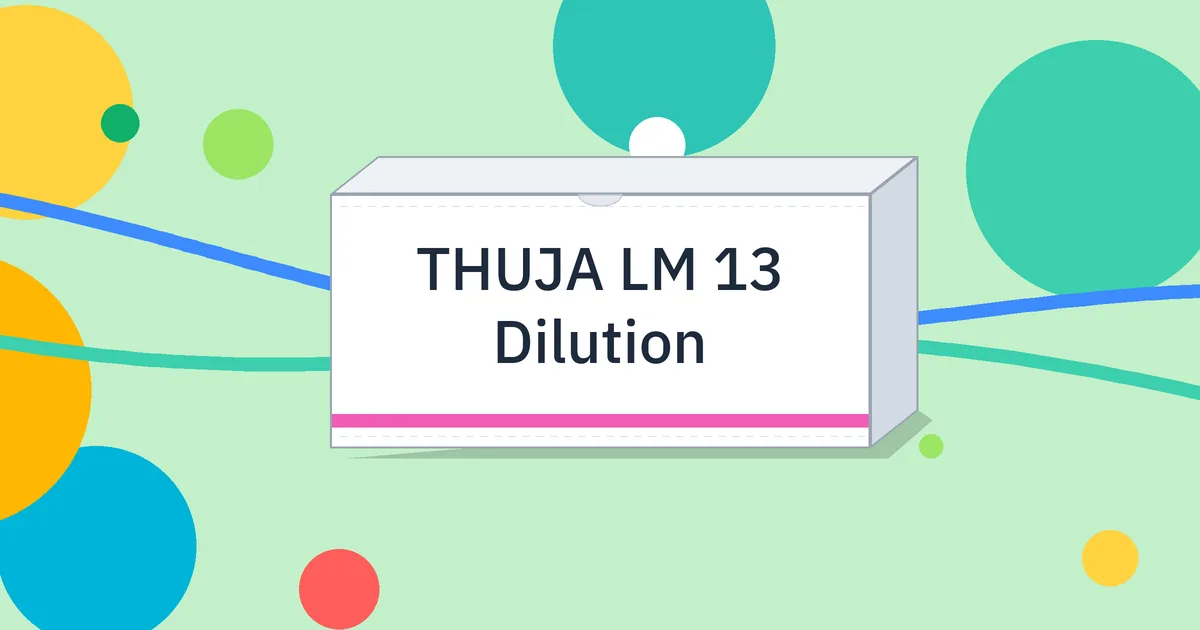 Symbolbild: Packung mit der Aufschrift THUJA LM 13 Dilution (PZN 13222067) – Verfügbarkeit und Bezug in Apotheken in Frankfurt am Main