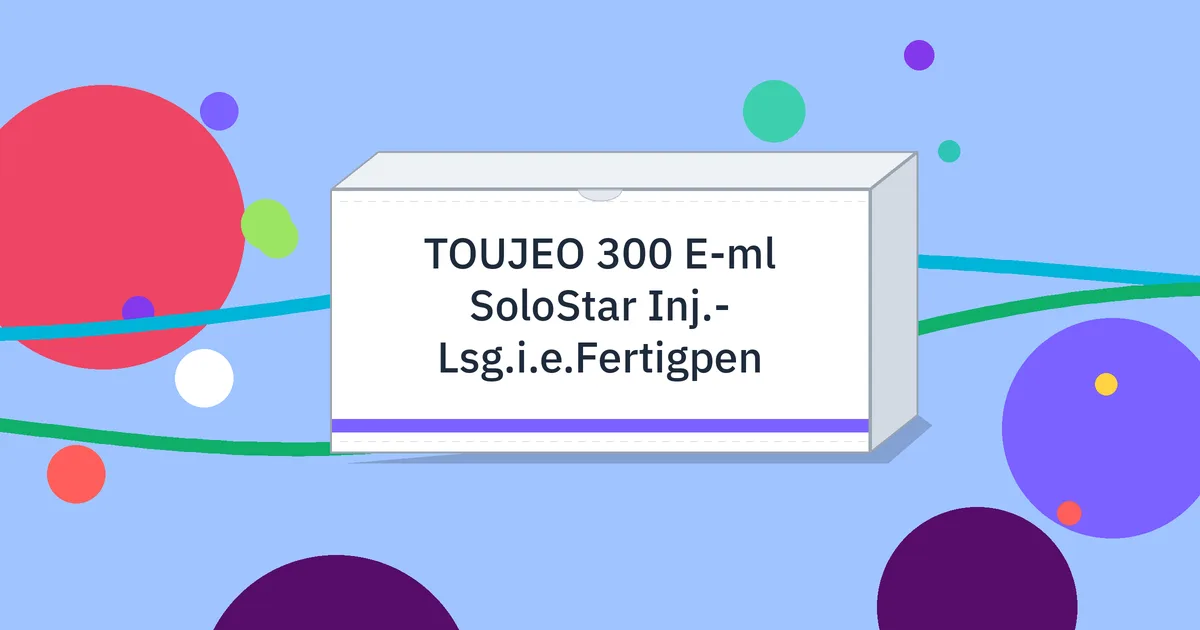 Symbolbild: Packung mit der Aufschrift TOUJEO 300 E-ml SoloStar Inj.-Lsg.i.e.Fertigpen (PZN 17453289) – Verfügbarkeit und Bezug in Apotheken in Frankfurt am Main
