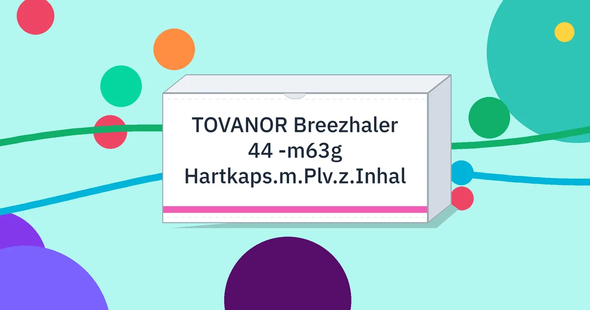 Symbolbild: Packung mit der Aufschrift TOVANOR Breezhaler 44 -m63g Hartkaps.m.Plv.z.Inhal (PZN 16675390) – Verfügbarkeit und Bezug in Apotheken in Frankfurt am Main