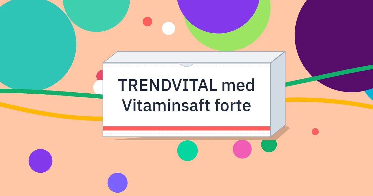 Symbolbild: Packung mit der Aufschrift TRENDVITAL med Vitaminsaft forte (PZN 12562766) – Verfügbarkeit und Bezug in Apotheken in Frankfurt am Main