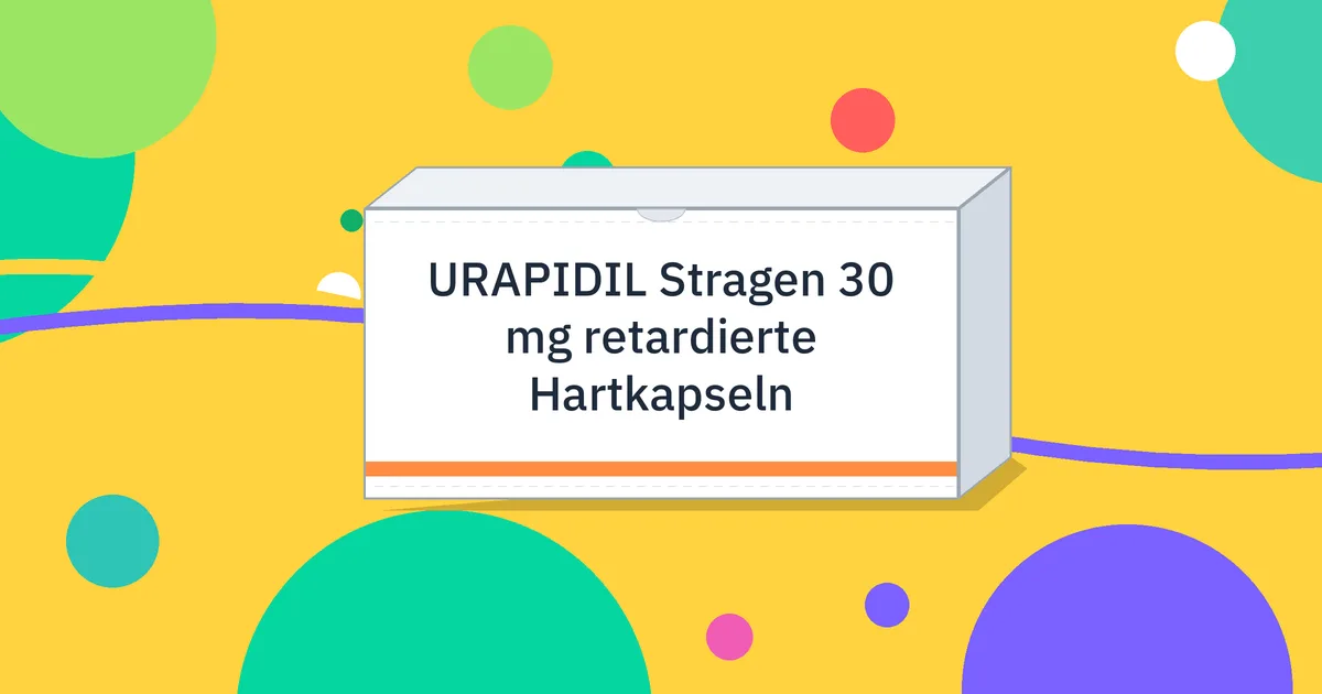 Symbolbild: Packung mit der Aufschrift URAPIDIL Stragen 30 mg retardierte Hartkapseln (PZN 11510951) – Verfügbarkeit und Bezug in Apotheken in Frankfurt am Main