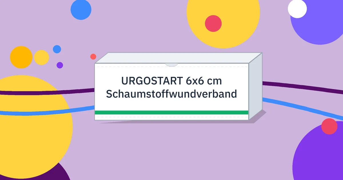 Symbolbild: Packung mit der Aufschrift URGOSTART 6x6 cm Schaumstoffwundverband (PZN 07750247) – Verfügbarkeit und Bezug in Apotheken in Frankfurt am Main