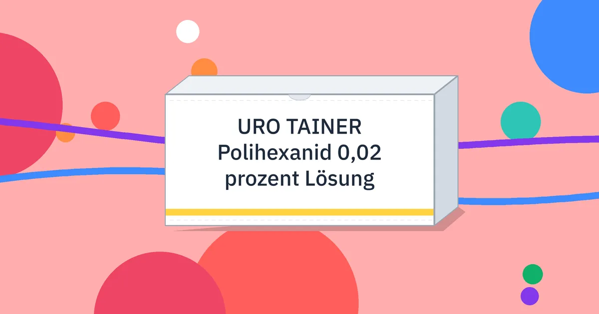 Symbolbild: Packung mit der Aufschrift URO TAINER Polihexanid 0,02 prozent Lösung (PZN 11897269) – Verfügbarkeit und Bezug in Apotheken in Frankfurt am Main