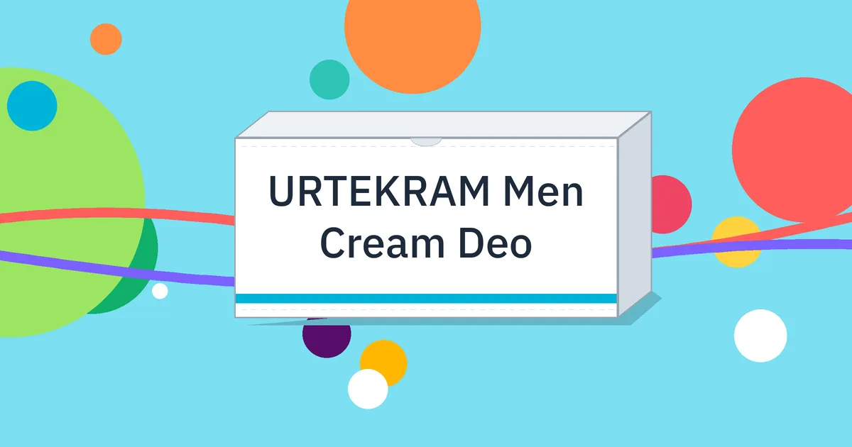 Symbolbild: Packung mit der Aufschrift URTEKRAM Men Cream Deo (PZN 18820815) – Verfügbarkeit und Bezug in Apotheken in Frankfurt am Main