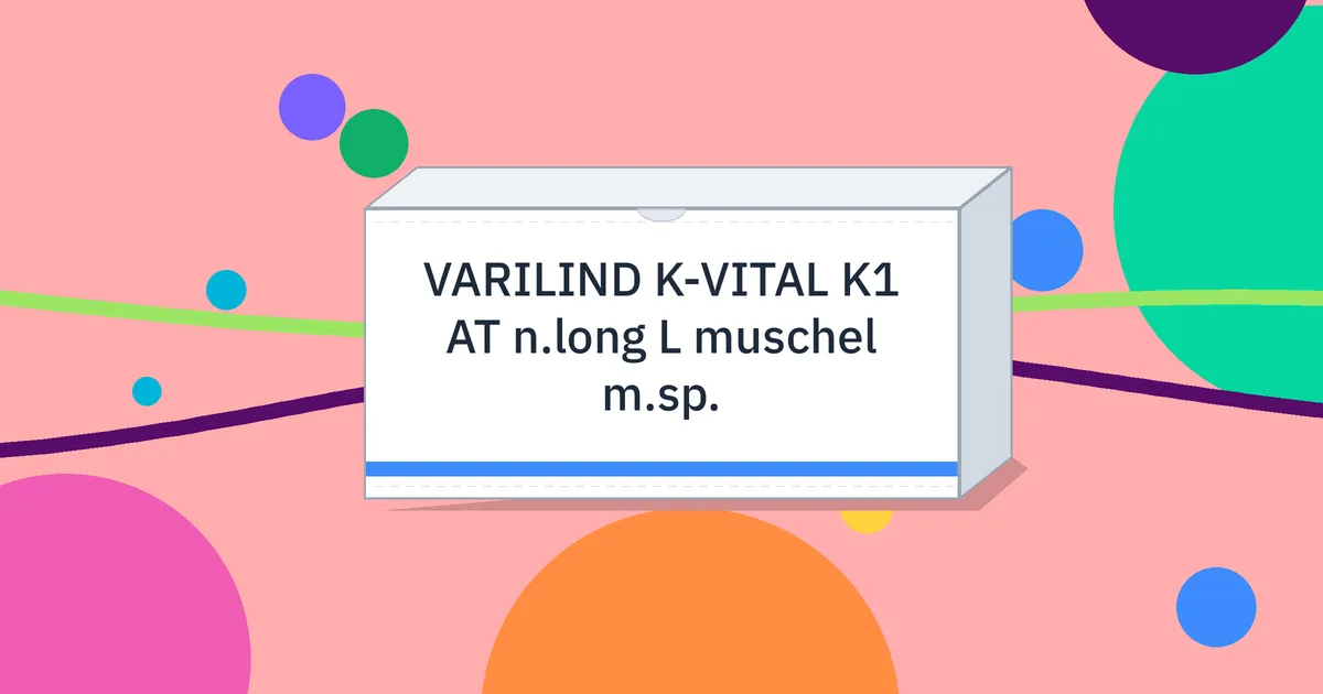 Symbolbild: Packung mit der Aufschrift VARILIND K-VITAL K1 AT n.long L muschel m.sp. (PZN 20560764) – Verfügbarkeit und Bezug in Apotheken in Frankfurt am Main