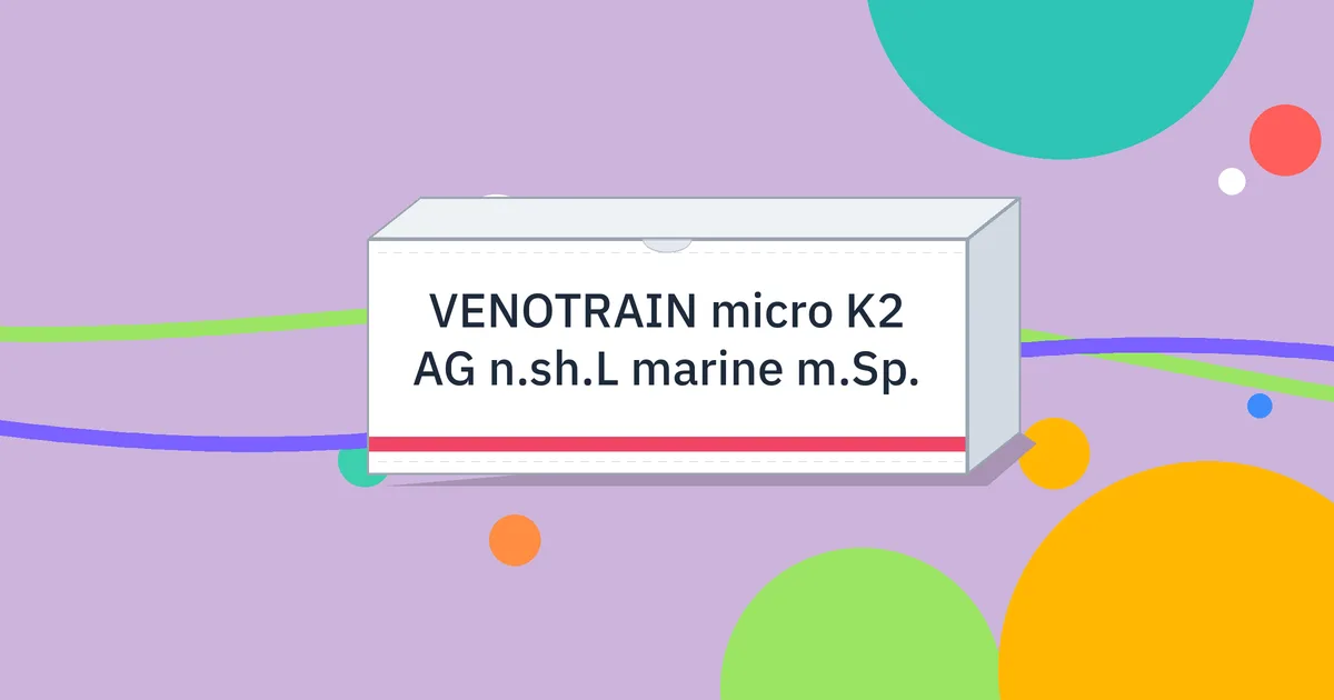 Symbolbild: Packung mit der Aufschrift VENOTRAIN micro K2 AG n.sh.L marine m.Sp. (PZN 04326483) – Verfügbarkeit und Bezug in Apotheken in Frankfurt am Main