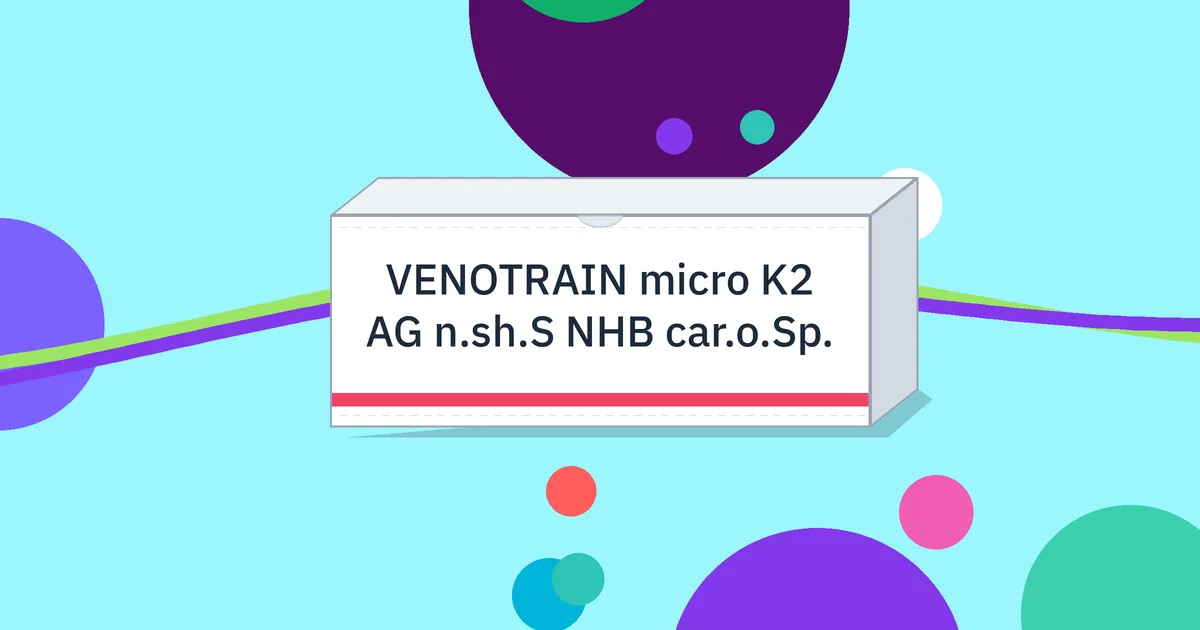 Symbolbild: Packung mit der Aufschrift VENOTRAIN micro K2 AG n.sh.S NHB car.o.Sp. (PZN 02376382) – Verfügbarkeit und Bezug in Apotheken in Frankfurt am Main
