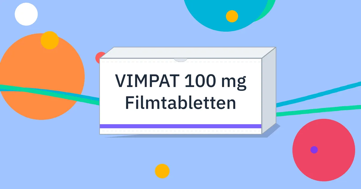 Symbolbild: Packung mit der Aufschrift VIMPAT 100 mg Filmtabletten (PZN 01174110) – Verfügbarkeit und Bezug in Apotheken in Frankfurt am Main