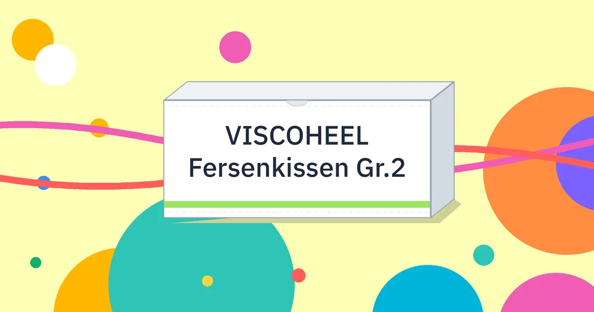 Symbolbild: Packung mit der Aufschrift VISCOHEEL Fersenkissen Gr.2 (PZN 11054909) – Verfügbarkeit und Bezug in Apotheken in Frankfurt am Main