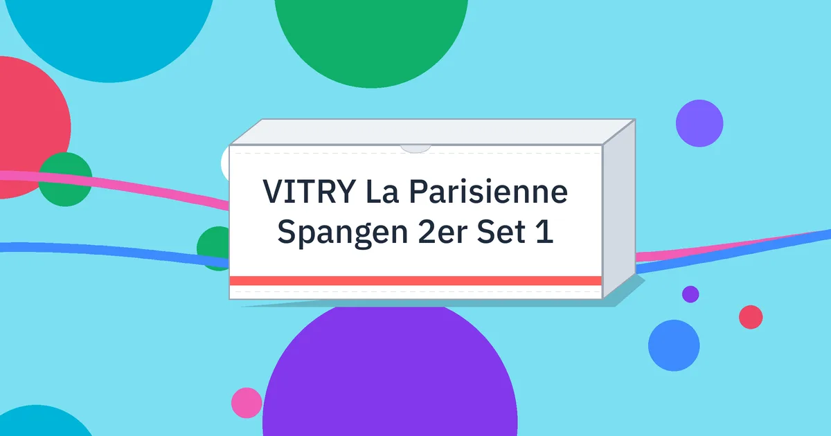 Symbolbild: Packung mit der Aufschrift VITRY La Parisienne Spangen 2er Set 1 (PZN 19066852) – Verfügbarkeit und Bezug in Apotheken in Frankfurt am Main