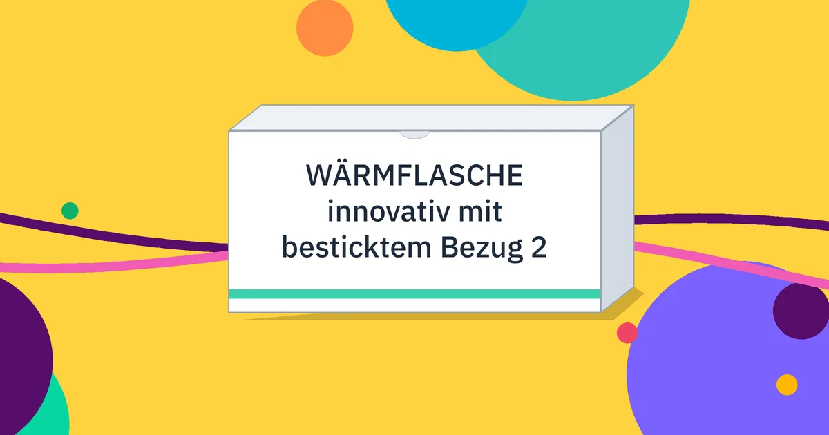 Symbolbild: Packung mit der Aufschrift WÄRMFLASCHE innovativ mit besticktem Bezug 2 (PZN 11342407) – Verfügbarkeit und Bezug in Apotheken in Frankfurt am Main